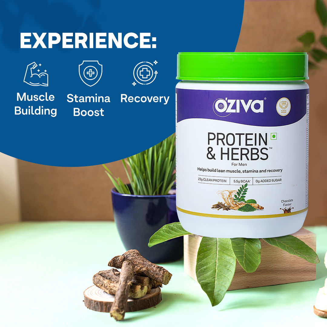 OZiva Clean Protein Powder for Men’s Muscle Growth & Stamina ...