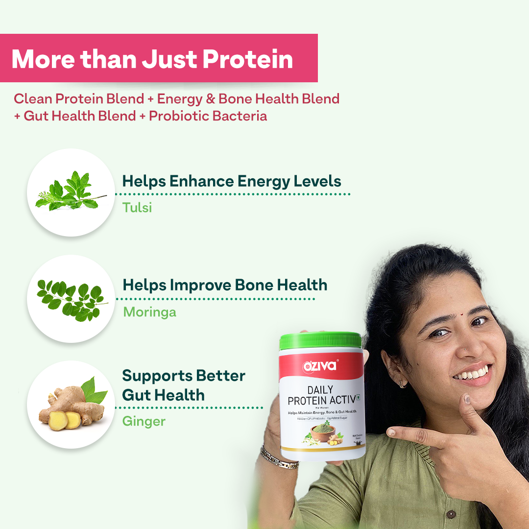 OZiva Daily Protein with Multivitamins for Energy & Bone Health ...