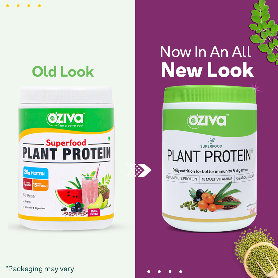 OZiva Organic Plant Protein Powder 500 Gms India Ayurveda